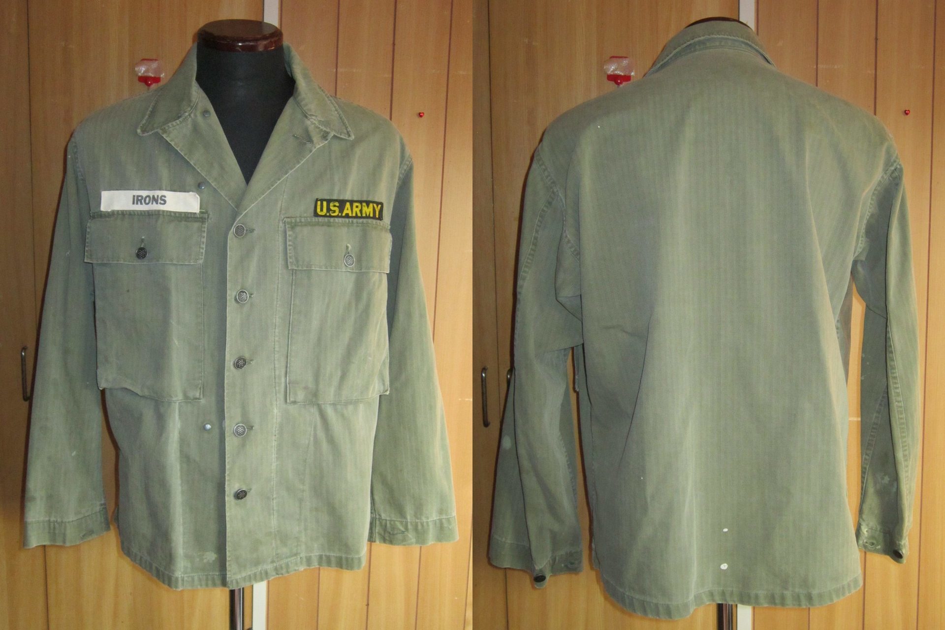 米軍 ビンテージ 50s M-43 HBTシャツジャケット 38R US ARMY: hakureireimu06出張所